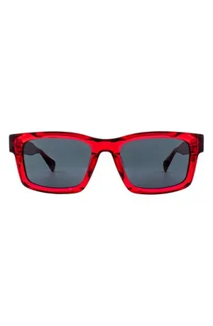 ALLSAINTS Aden 54mm Square Sunglasses - Crystal Red