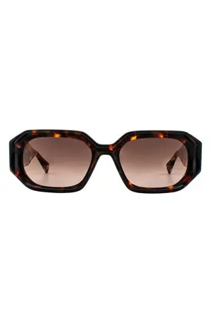 ALLSAINTS Joanie 54mm Rectangle Sunglasses - Dark Tortoiseshell