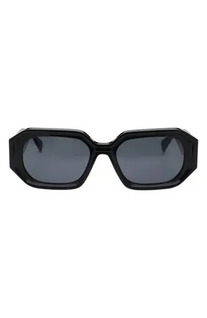 ALLSAINTS Joanie 54mm Rectangle Sunglasses Gloss Black