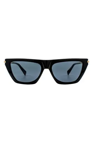 ALLSAINTS Minka 54mm Cat Eye Sunglasses - Gloss Black