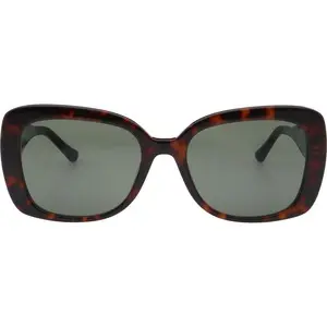 FLORENCE BY MILLS 56mm Square Sunglasses Tort