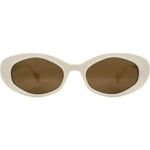 ALLSAINTS Carolyn 52mm Oval Sunglasses - Gloss Creme