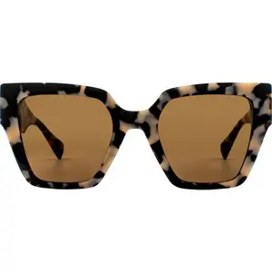 ALLSAINTS Bibi Square Sunglasses - Snow Leopard