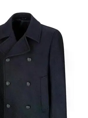 Tagliatore Double-breasted Herringbone Coat