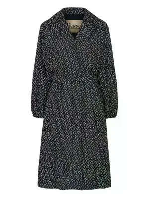 Herno Chain Print Belted Trench Coat