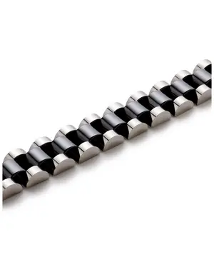 ANA LUISA Ora Ceramic And Stainless Steel Link Bracelet - Silver