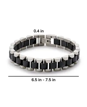 ANA LUISA Ora Ceramic And Stainless Steel Link Bracelet - Silver