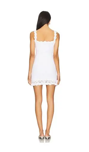 Majorelle Zahra Hand Crochet Rosette Mini Dress