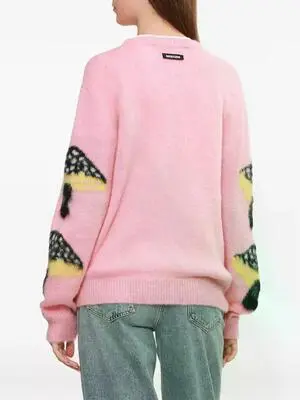 MSGM Mushroom-print Crew Neck Sweater