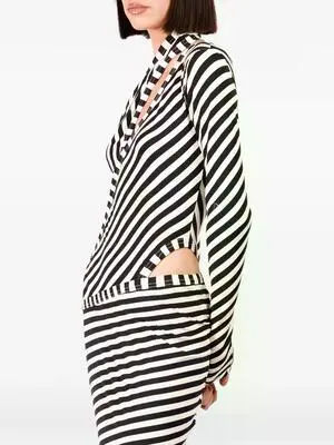 IOANA CIOLACU Diagonal-stripe Cut-out Maxi Dress