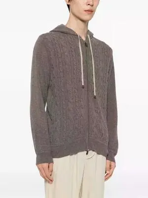N.peal Cable Knit Hoodie