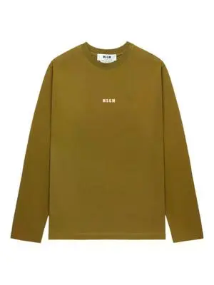 MSGM Logo-print Long-sleeve Top