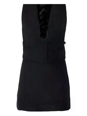 Andamane Deep-neckline Mini Dress
