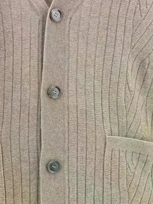 Brioni Ribbed Knit Cardigan