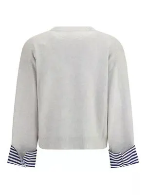 Brunello Cucinelli Striped-cuff Cashmere Top
