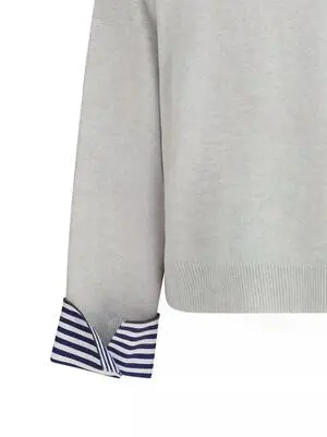 Brunello Cucinelli Striped-cuff Cashmere Top