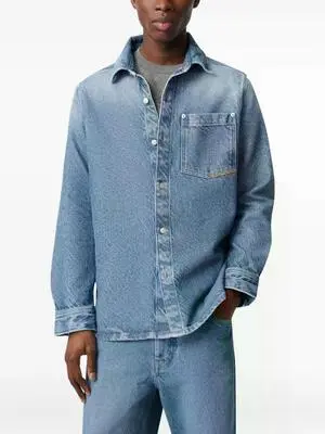 Axel Arigato Embroidered-logo Denim Shirt