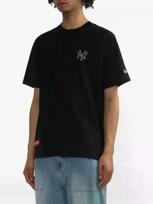 New Era Rhinestone-embellished Logo T-shirt - Black