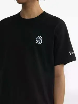 New Era Logo-patch Cotton T-shirt - Black