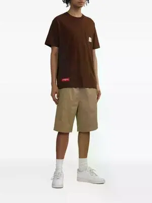 New Era Logo-patch Shorts - Neutrals