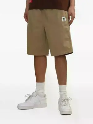 New Era Logo-patch Shorts - Neutrals
