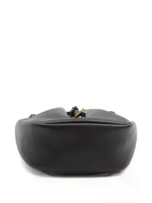 Saint Laurent Cassandre Drawstring Leather Shoulder Bag - Black