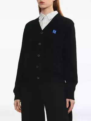 ADER ERROR Buttoned Cardigan With Logo Plaque - Black