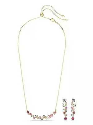 SWAROVSKI Constella Crystal Necklace And Earring Set - Gold