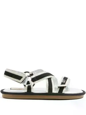 Valentino Garavani Lake Powell Embroidered Sandals - Silver