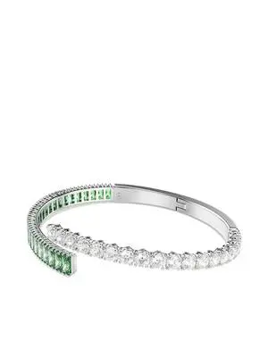 SWAROVSKI Matrix Emerald-stone And White-stone Bracelet - Silver