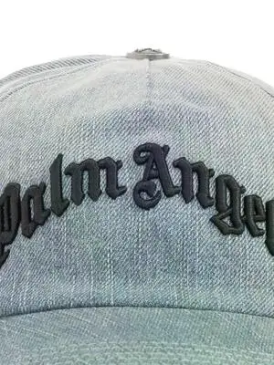 Palm Angels Logo-embroidered Denim Cap