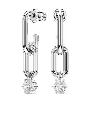 SWAROVSKI Constella Crystal Chain-link Earrings - Silver