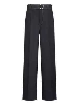 JIL SANDER Belted Wide Leg Trousers