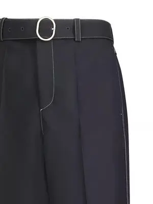 JIL SANDER Belted Wide Leg Trousers
