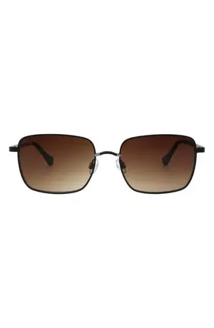 FLORENCE BY MILLS 54mm Square Sunglasses - Matte Black