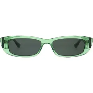 FLORENCE BY MILLS 53mm Rectangular Sunglasses - Crystal Green
