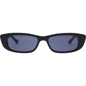 FLORENCE BY MILLS 53mm Rectangular Sunglasses - Gloss Black