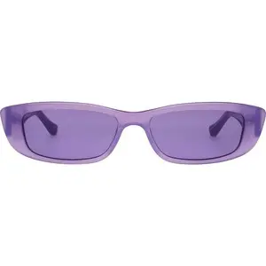 FLORENCE BY MILLS 53mm Rectangular Sunglasses - Pearlised Purple