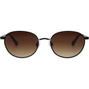 FLORENCE BY MILLS 51mm Oval Sunglasses - Matte Black