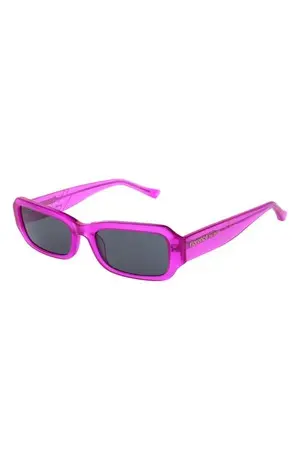 FLORENCE BY MILLS 54mm Rectangular Sunglasses - Fuchsia