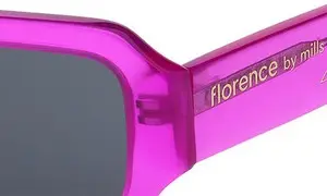 FLORENCE BY MILLS 54mm Rectangular Sunglasses - Fuchsia
