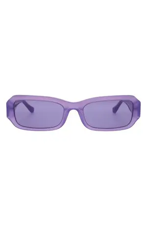 FLORENCE BY MILLS 54mm Rectangular Sunglasses - Pearlised Purple