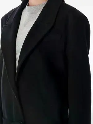Attico Wool-blend Belted Coat - Black