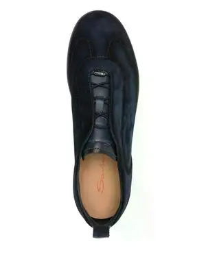 Santoni Suede Slip-on Sneakers