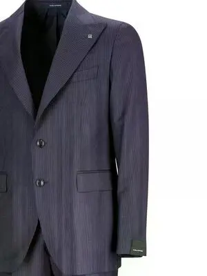 Tagliatore Pinstripe Single-breasted Suit - Blue