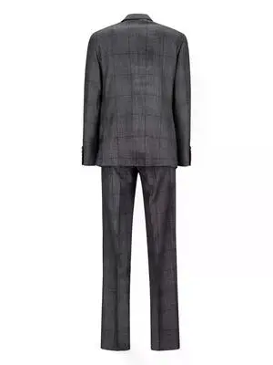 LARDINI Double-breasted Checked Suit