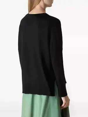 GRAN SASSO Wool Round-neck Sweater - Black
