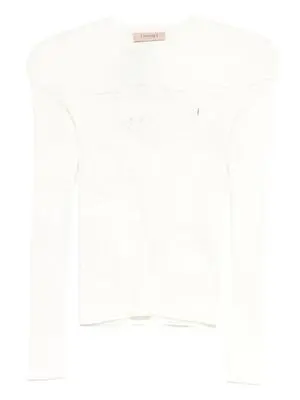 TWINSET Pointelle-knit Top - White