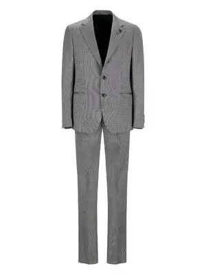LARDINI Notched Houndstooth Suit