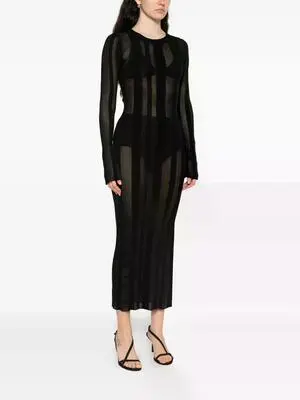 Patrizia Pepe Ribbed Knit Midi Dress